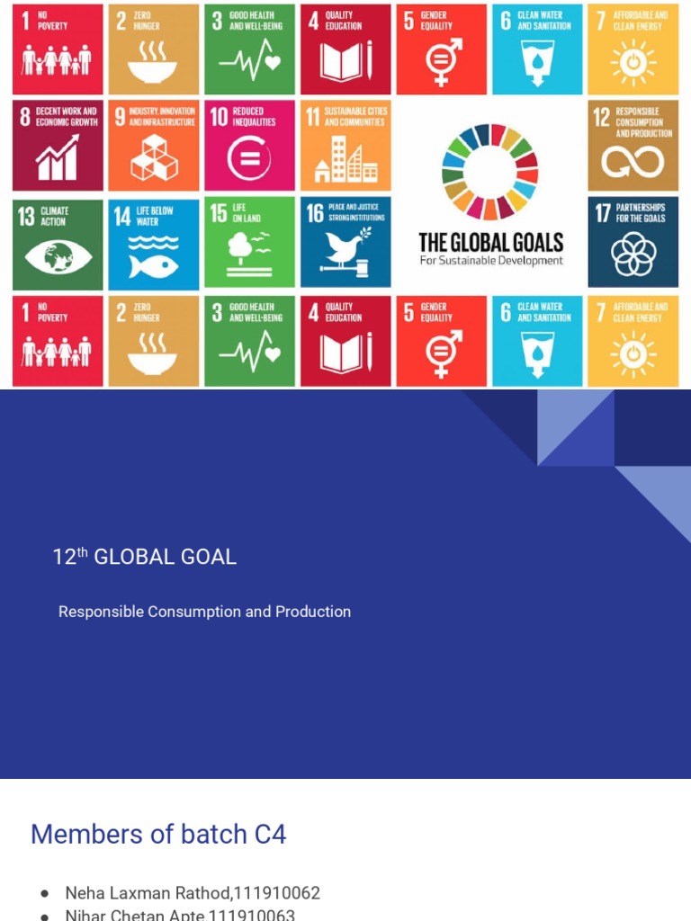 SDG 12: Responsible Consumption Goals | PDF | Sustainability | Natural ...