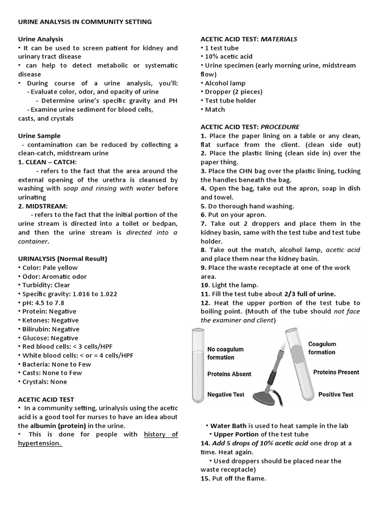 Urine Analysis in Community Setting | PDF | Urine | Clinical Medicine