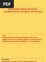 EDTA Method for Water Hardness Testing | PDF | Titration | Chemistry