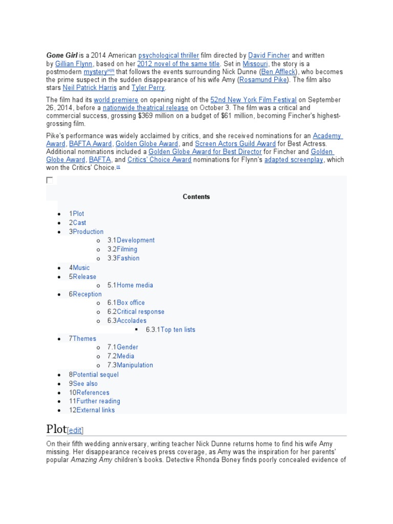 Gone Girl | PDF