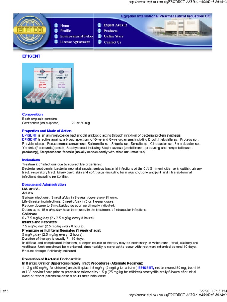 EPIGENT | PDF | Dose (Biochemistry) | Chemistry
