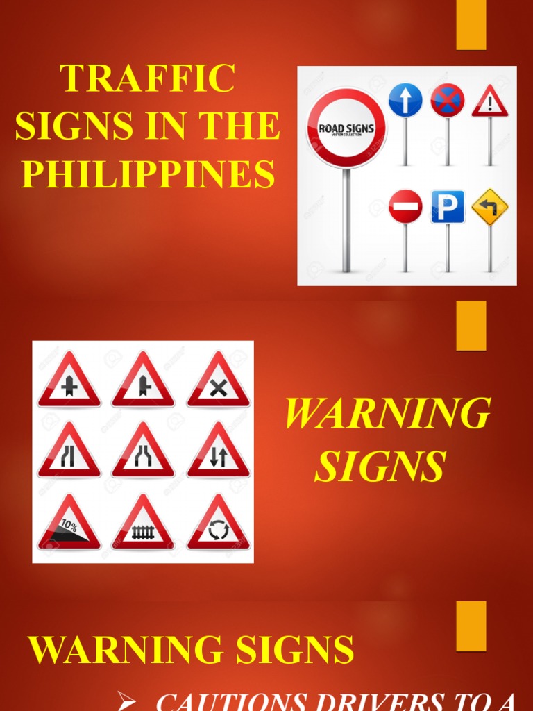 Traffic Signs in The Philippines | PDF | Traffic | Road