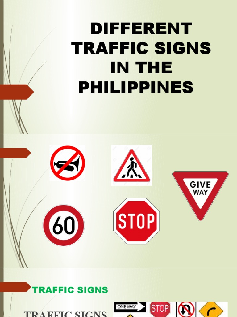 Different Traffic Signs in The Philippines | PDF | Traffic | Road