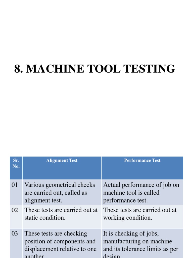 Machine Tool Testing Techniques | PDF | Optics | Interferometry