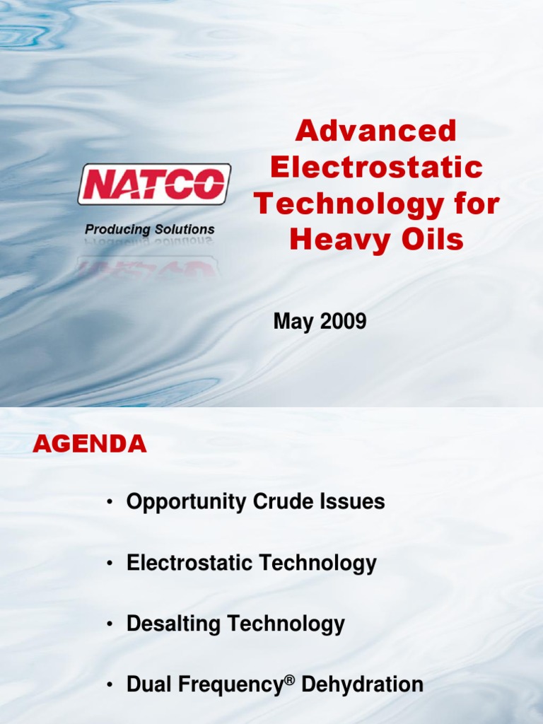 Natco Study On New Technology in Desalters | PDF | Voltage | Direct Current