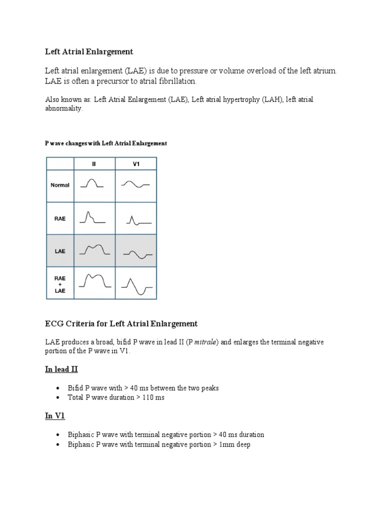 Left Atrial Enlargement | PDF