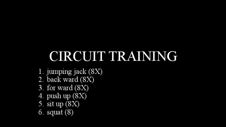 Circuit Training Workout Routine | PDF