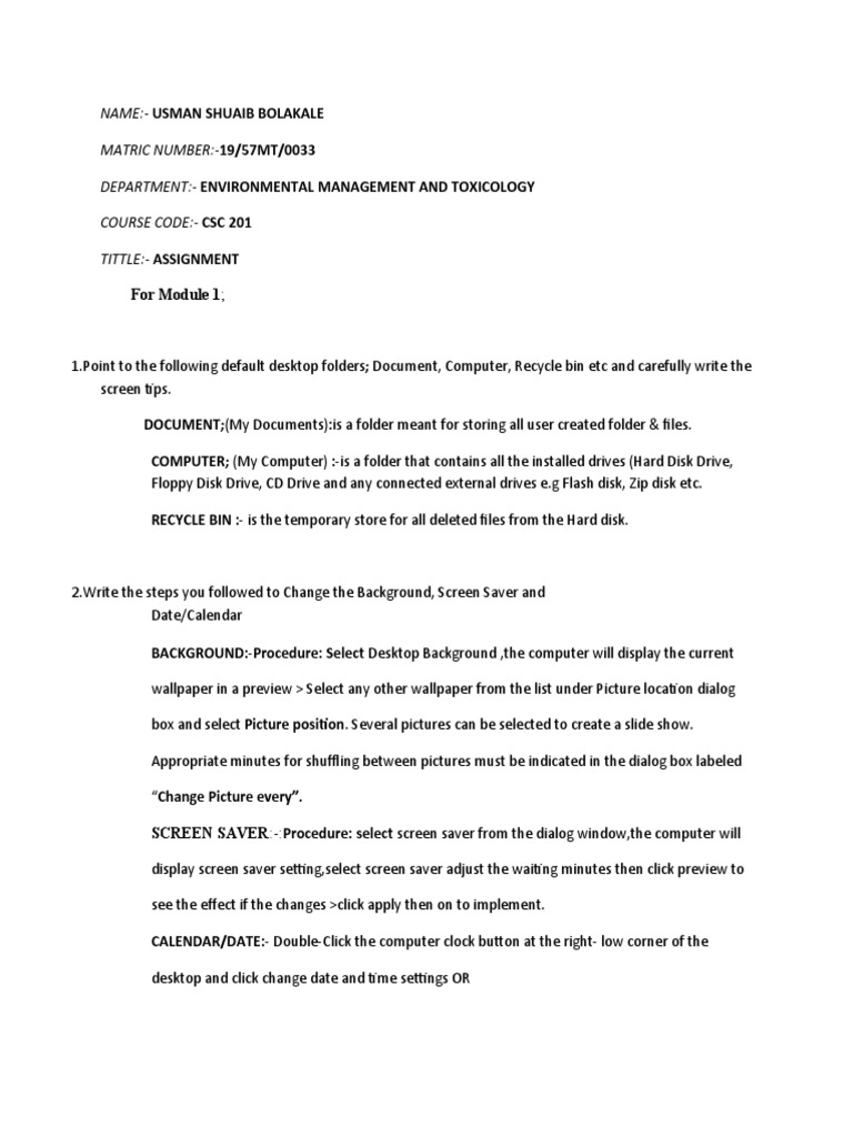 CSC201 Module | PDF | Technology & Engineering