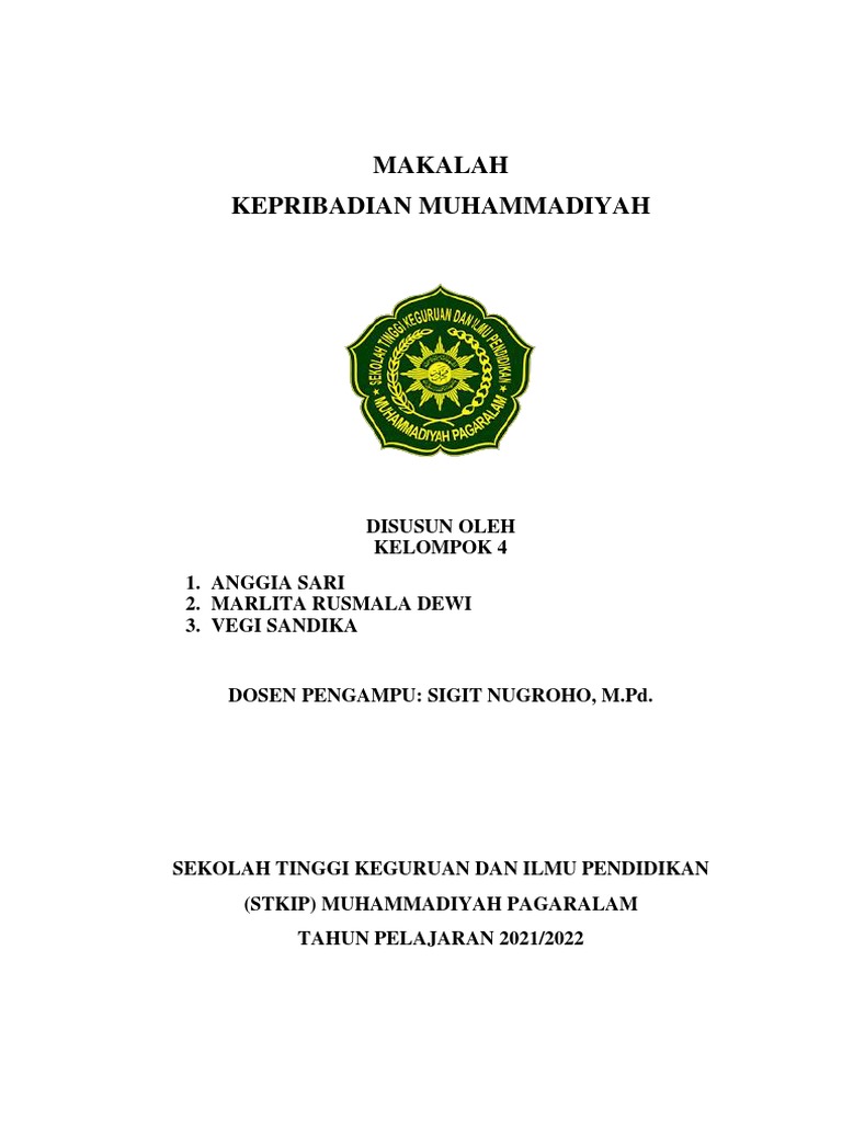 Sejarah Kepribadian Muhammadiyah | PDF | Politik