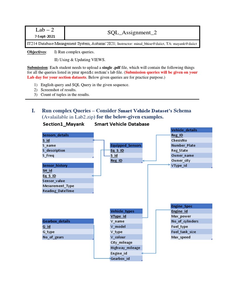 Lab 2 SQL Assignment 2 IT214 | PDF | Information Management | Data Management