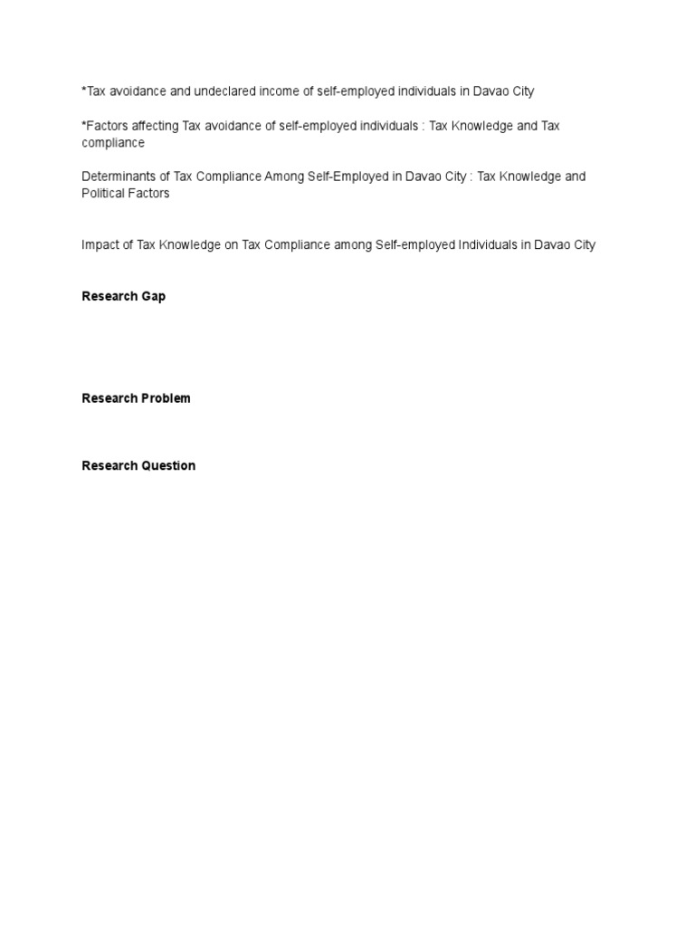 Possible Research Title | PDF