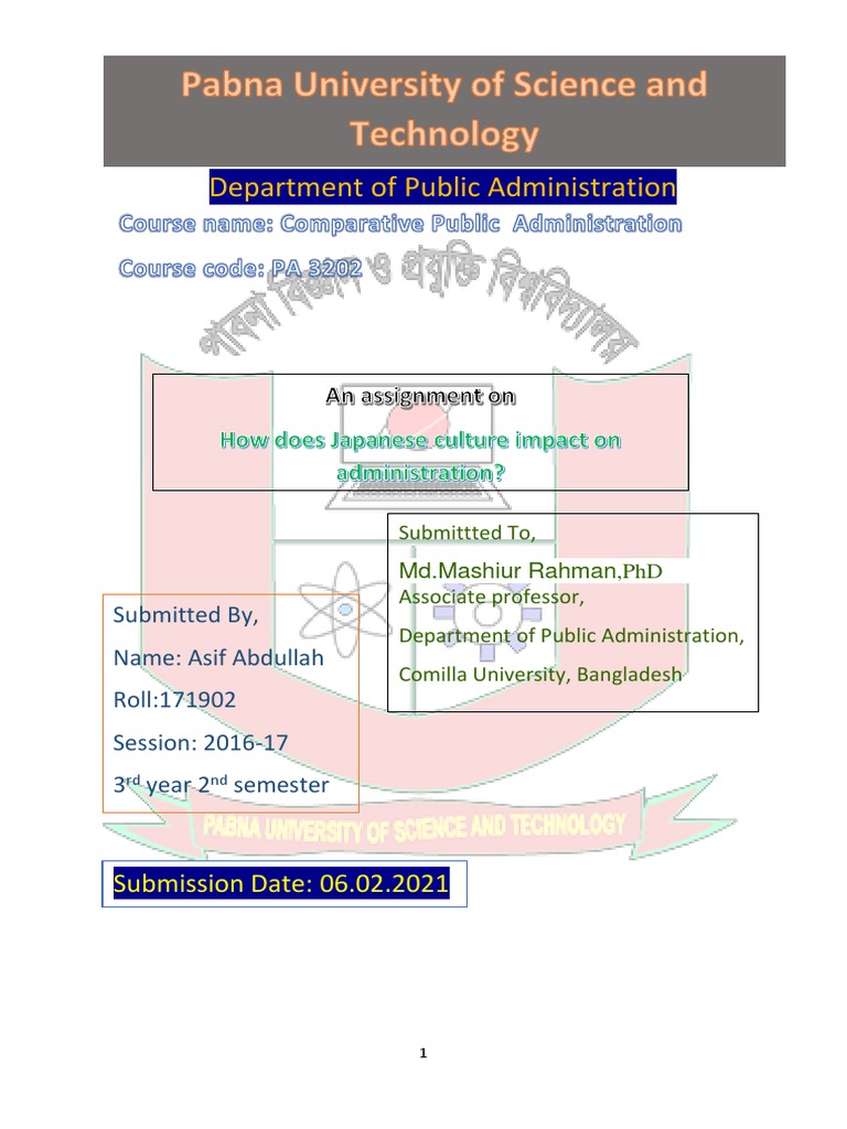 How Does Japanese Culture Impact On Administration | PDF | Value ...