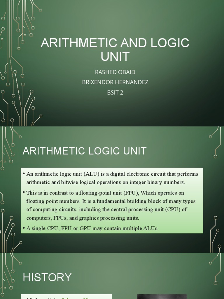 Arithmetic And Logic Unit Pdf Mathematics Electronic Design