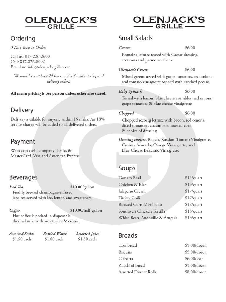 Catering Menu | PDF | Salad | Western Cuisine