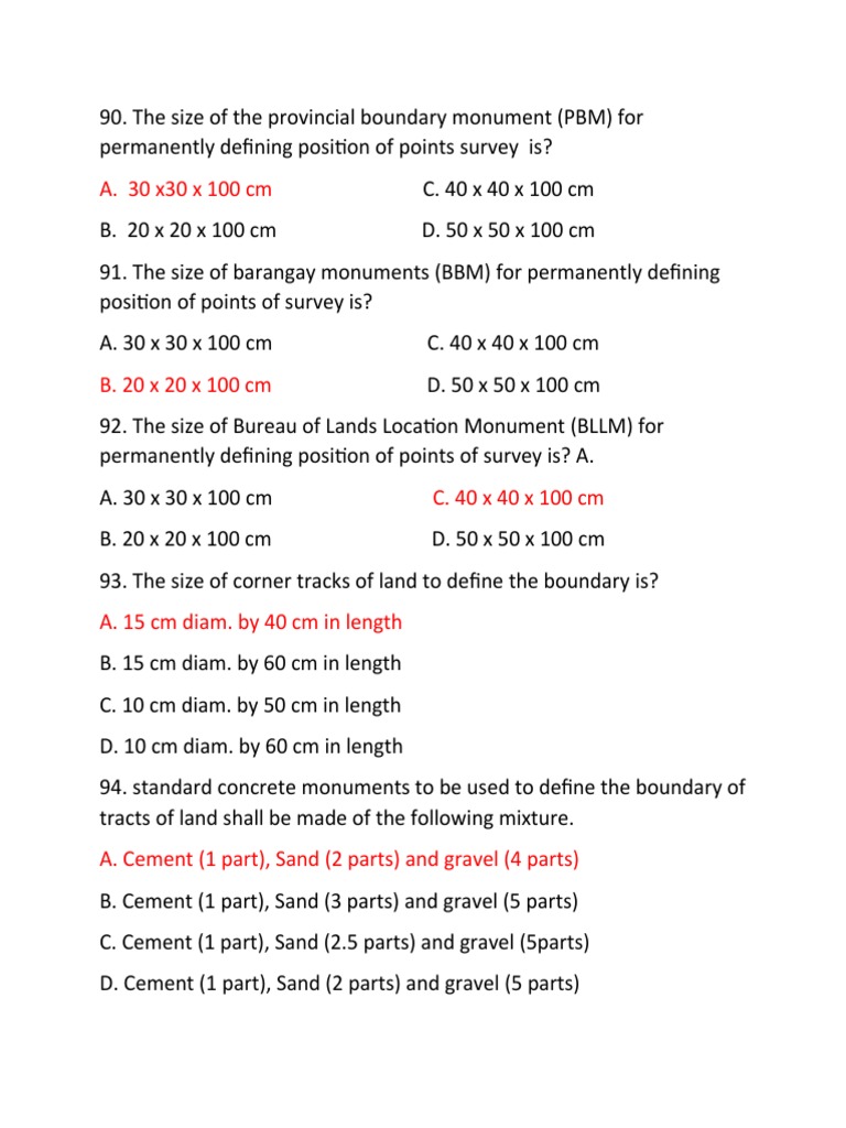 Survey Standards for Land Monuments | PDF | Surveying | Latitude
