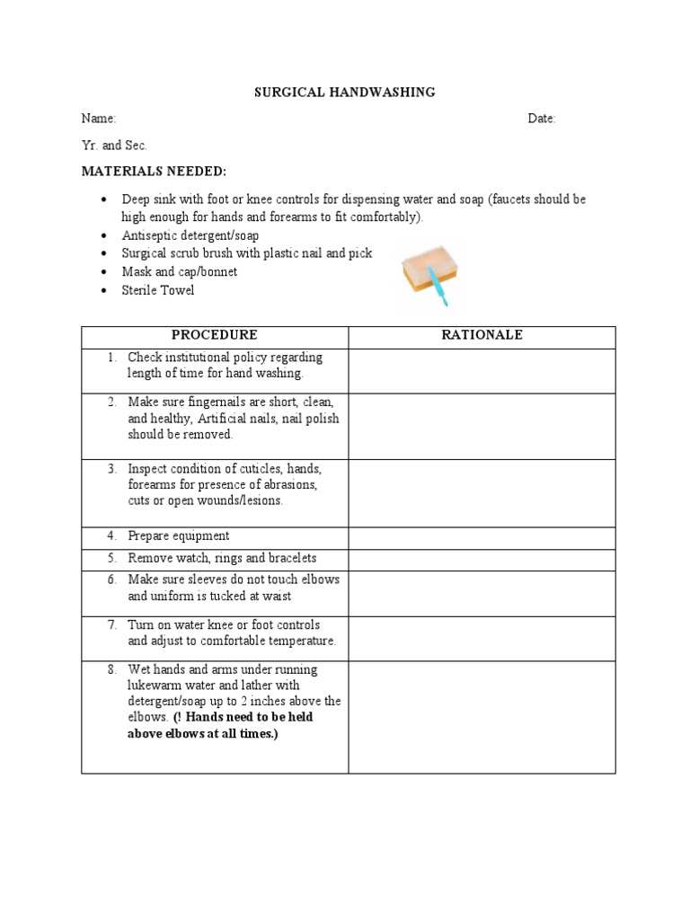 Surgical Handwashing and Gloving Guide | PDF | Hand Washing | Hand