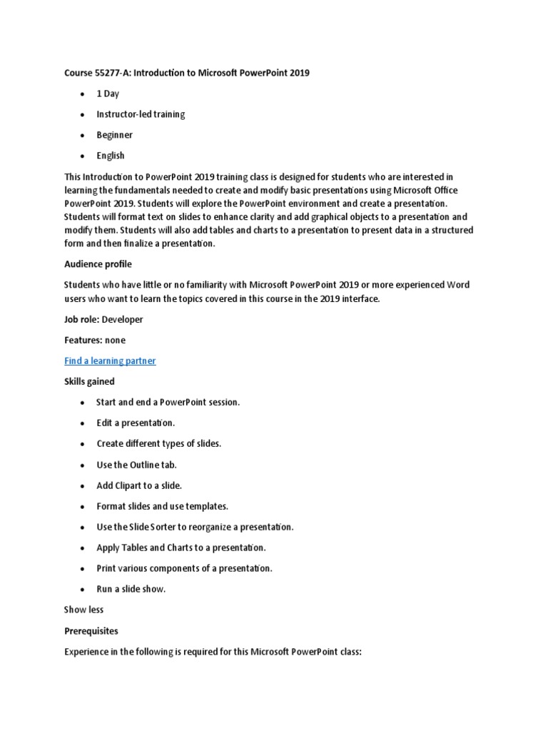 Introduction To Microsoft PowerPoint | PDF | Microsoft Power Point ...