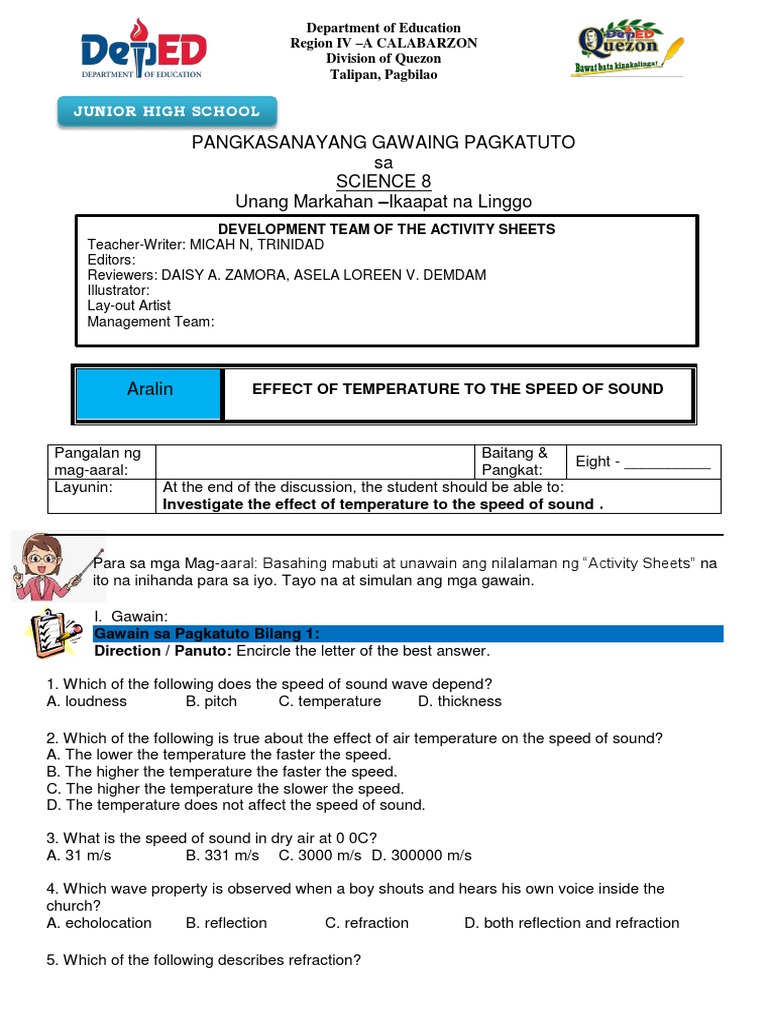 1st Quarter - SCIENCE 8 - WEEK 4 | PDF