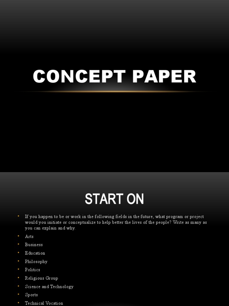 Concept Paper | PDF | Concept | Information