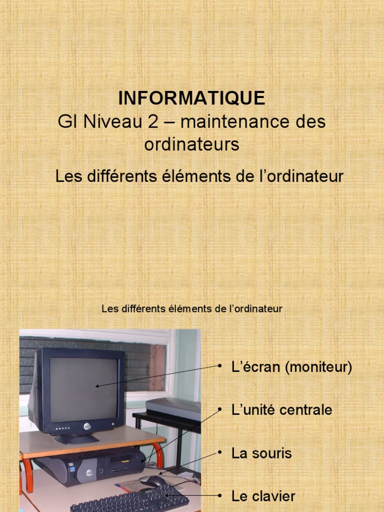 Diff Elements Ordi | PDF | Disque dur | USB