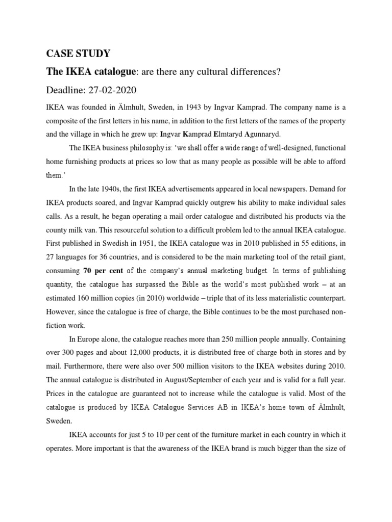 Case Study 2 Ikea | Download Free PDF | Market (Economics) | Marketing