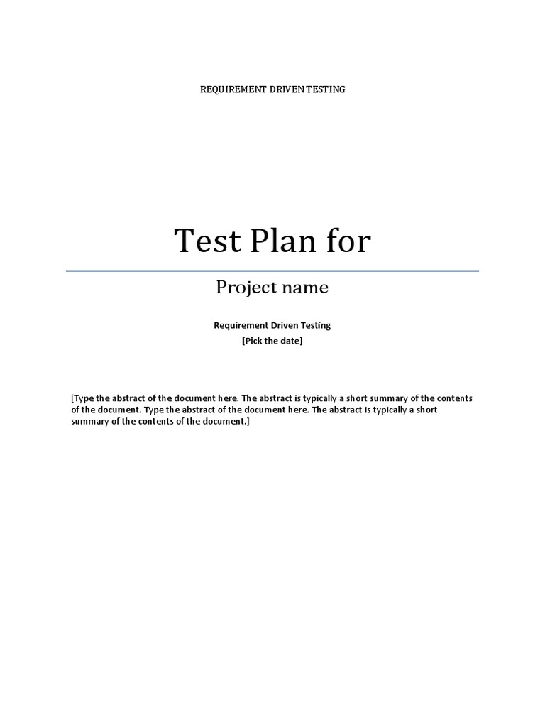 Test Plan Template | PDF | Software Testing | Computer Engineering