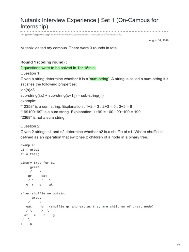 Nutanix Interview Experience: A Detailed Account of Three Rounds of Technical Interviews for an ...