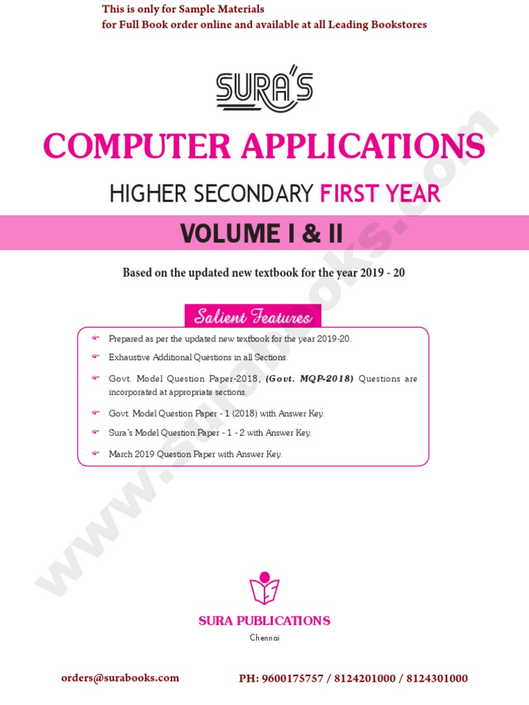 Class 11 Computer Application em Sample Materials | PDF | Computer Data Storage | Input/Output