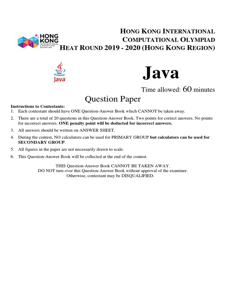 HKICO 2019-2020 - Heat - Java | PDF | Java (Programming Language) | Computer Programming