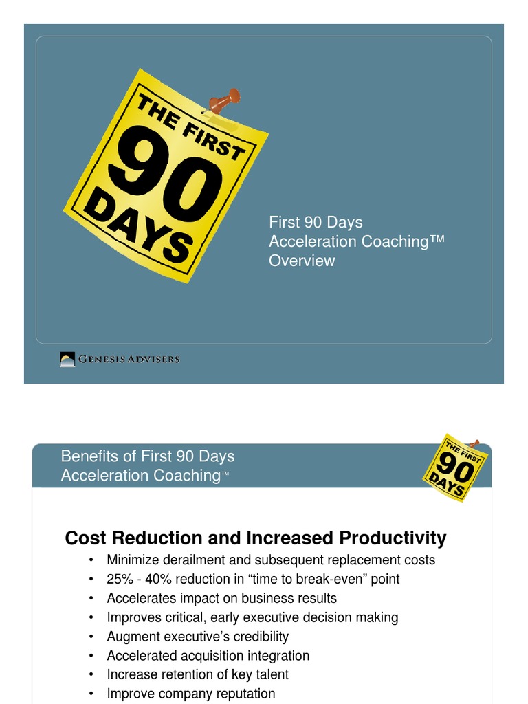 First 90 Days Acceleration Coaching Overview | PDF | Employee Retention | Business
