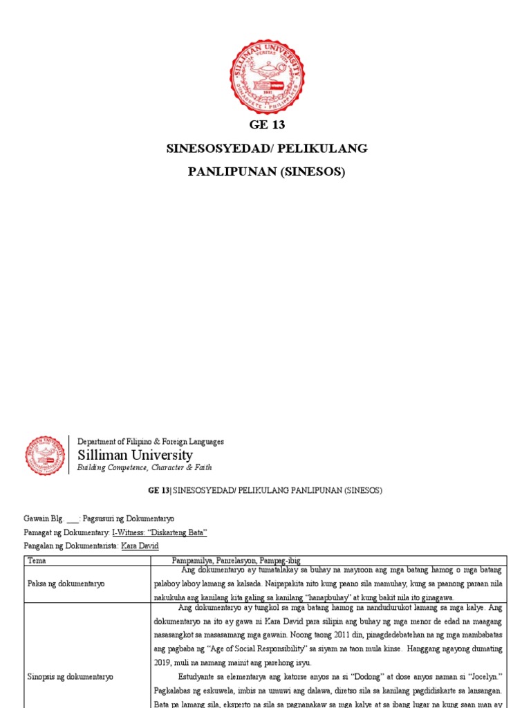 GE13 Diskarteng Bata | PDF