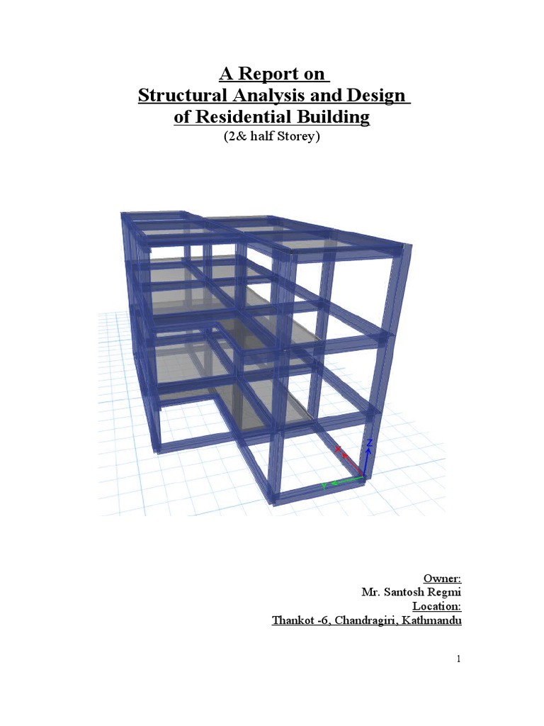 Analysis Report of Residential Building | PDF | Earthquake Engineering | Beam (Structure)