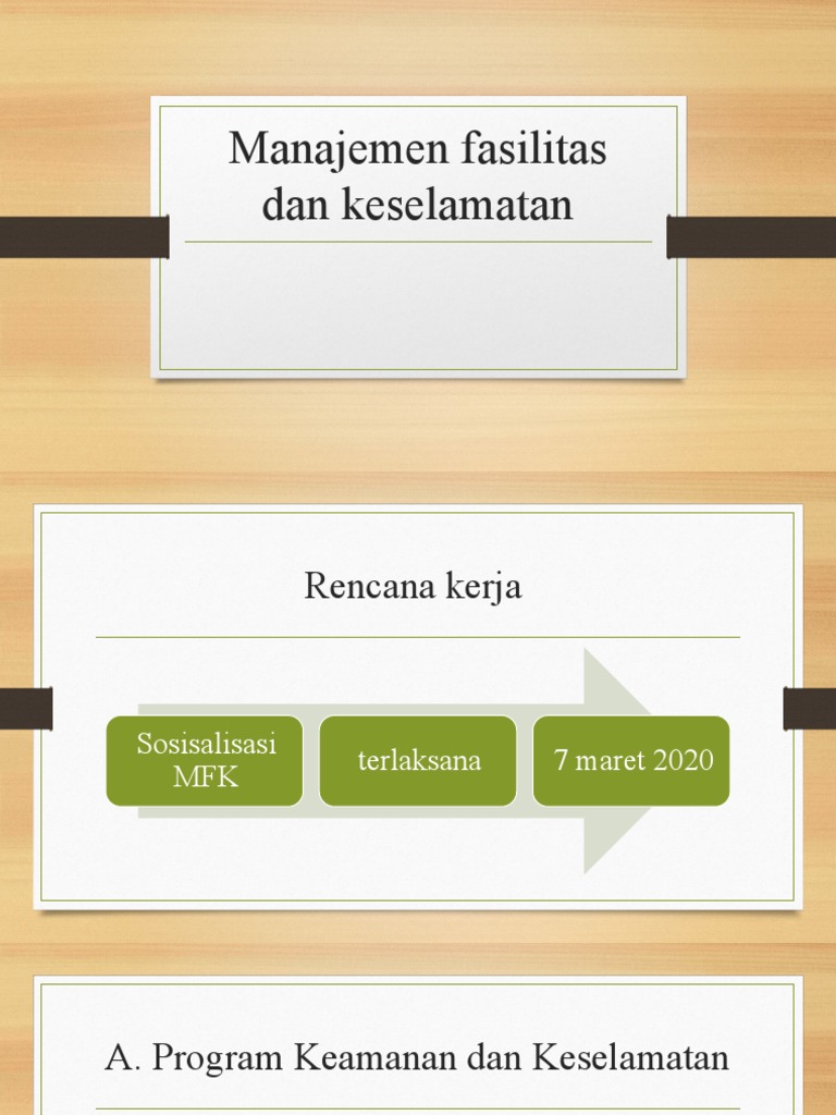Manajemen Fasilitas Dan Keselamatan | PDF