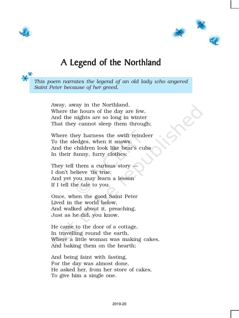 A Legend of the Northland Poem | PDF