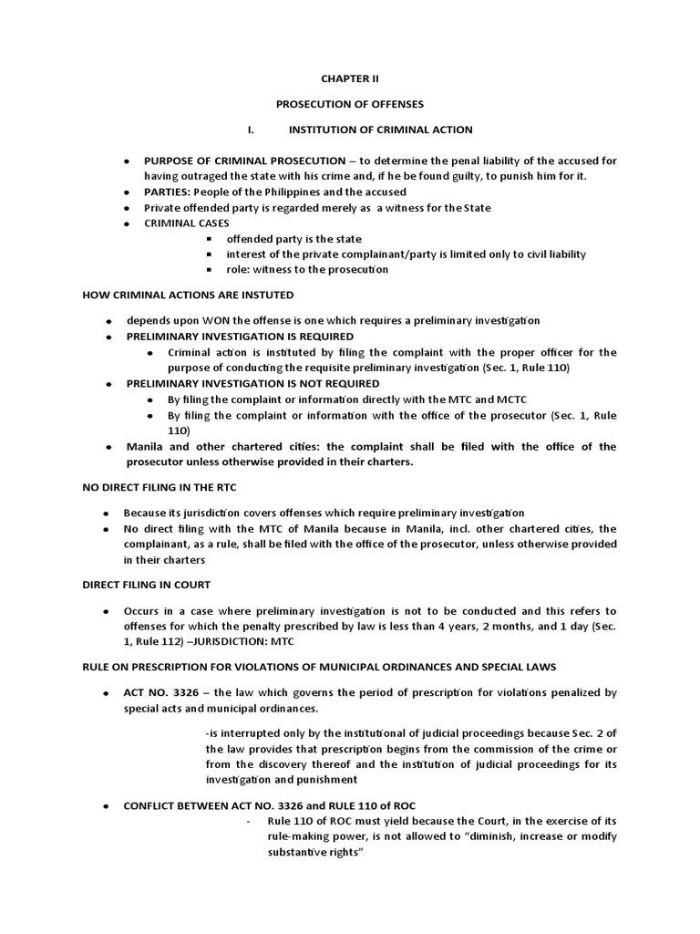Rule 110: Criminal Action Procedures | PDF | Prosecutor | Statute Of ...