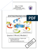 Entrepreneurship: Quarter 1 Week 2 Module 2 | PDF | Entrepreneurship ...