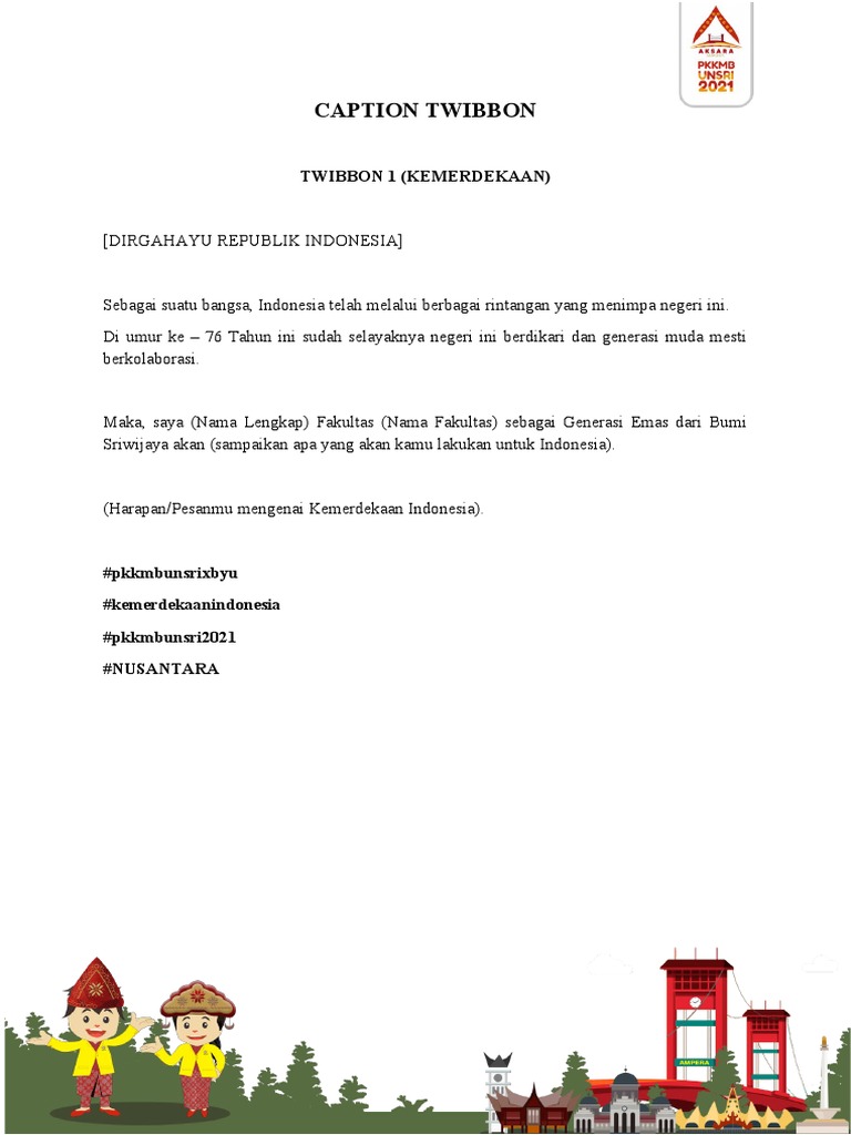 Caption Twibbon 1 | PDF