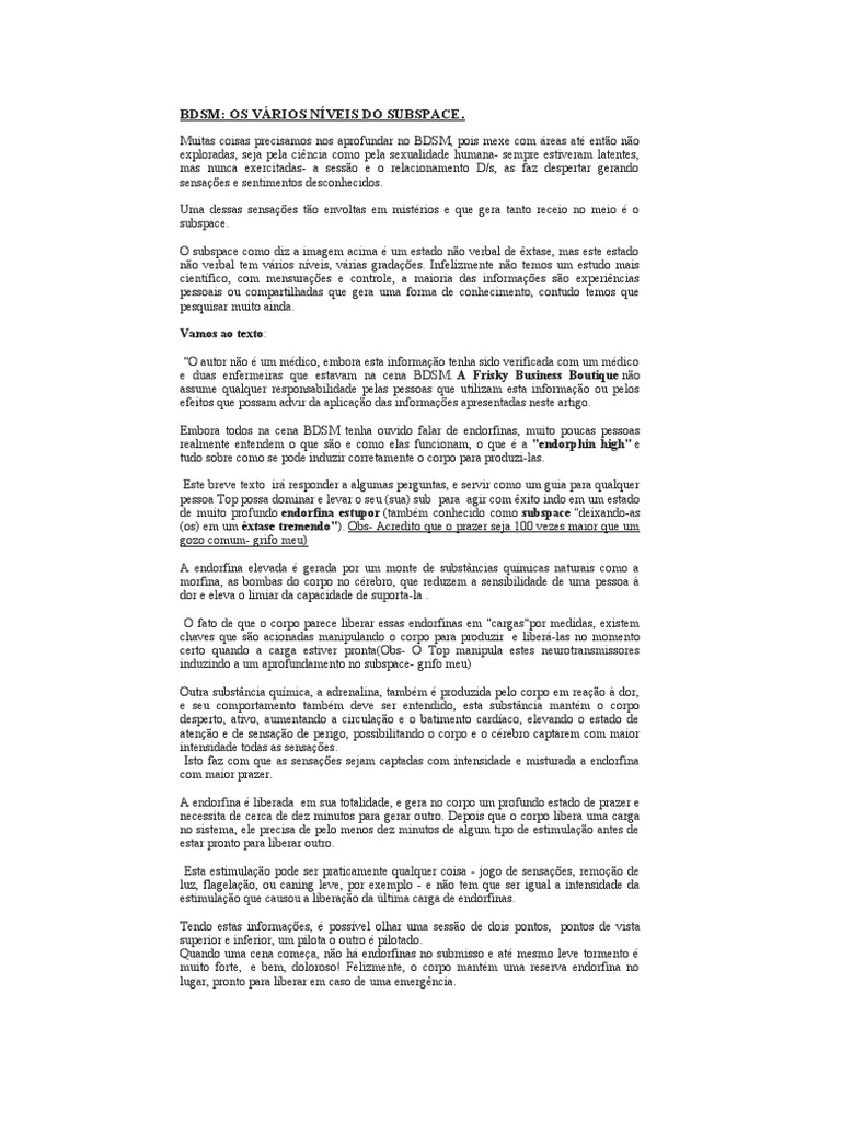 SUBSPACE | PDF | Dor | BDSM