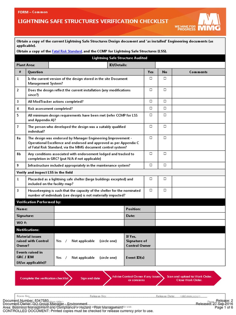 Lightning Safety Checklist Guide | PDF | Electrical Engineering ...