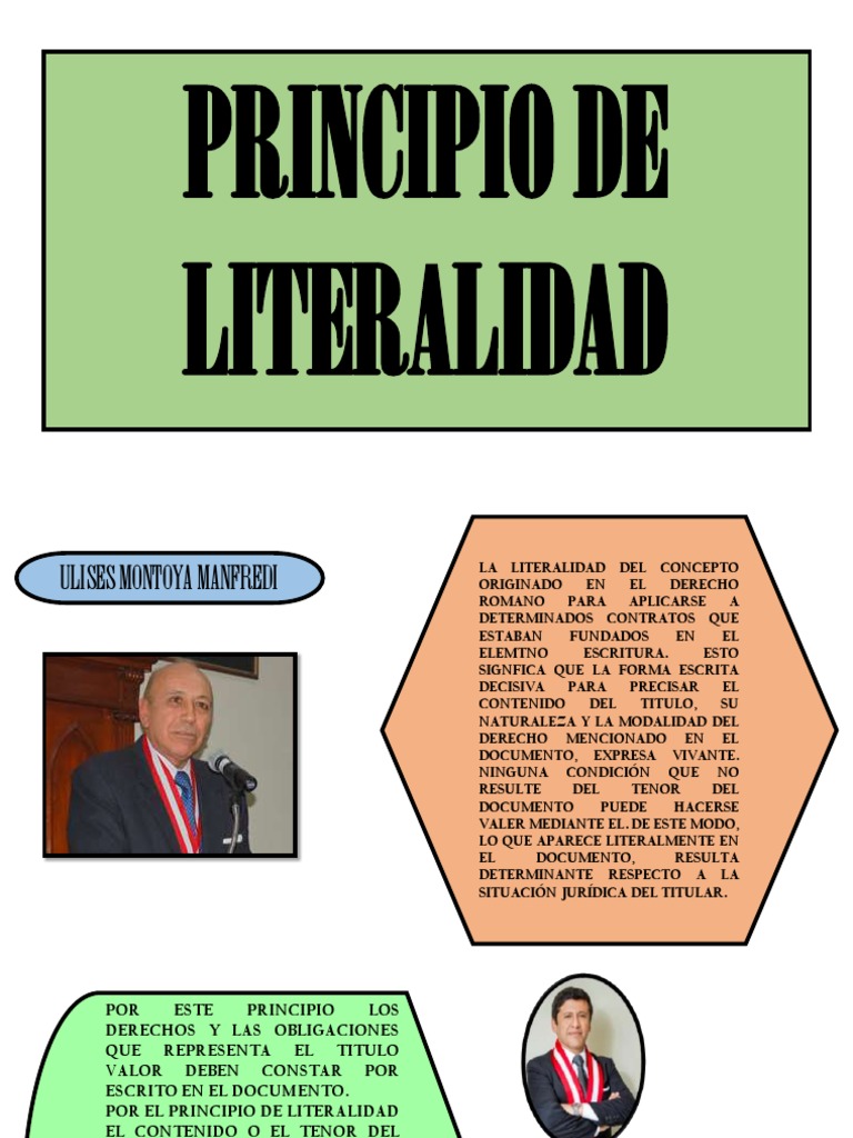 Principio de Literalidad | PDF | Justicia | Crimen y violencia