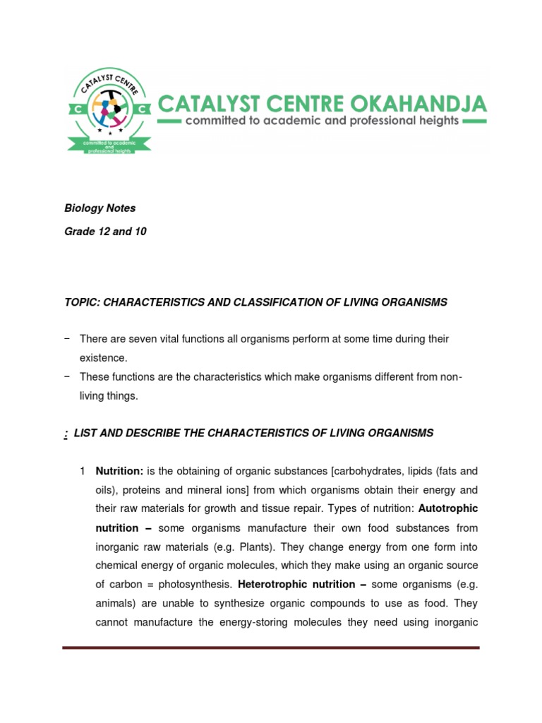 Biology Full Notes | PDF | Osmosis | Cell (Biology)