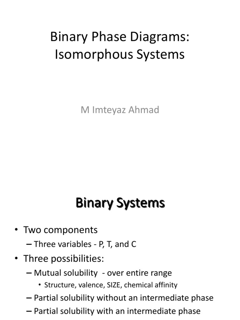Binary Phase Diagrams - Isomorphous | PDF | Phase (Matter) | Solubility