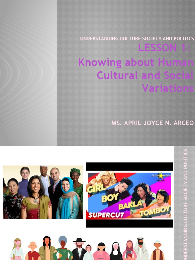 Lesson 1: Knowing About Human Cultural and Social Variations | PDF ...