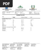 Sumaira CBC Test Case # 44010-26-08 Chughtai Lab PDF | PDF | Pathology ...
