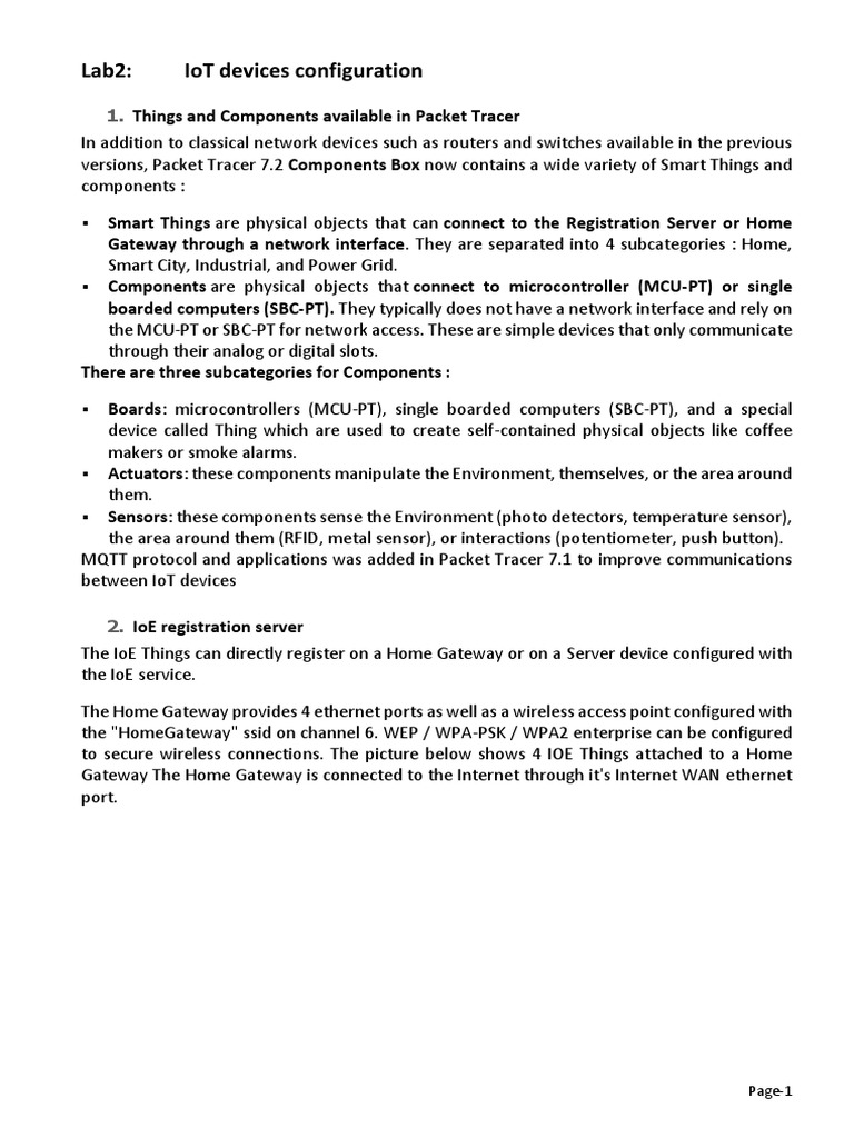 Lab 2 Config IoT Devices | PDF | Arduino | Computer Network