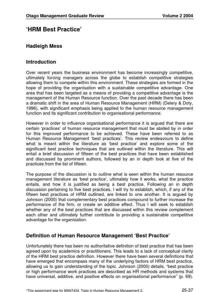 Best Practice Universalist Theory | PDF | Recruitment | Employment