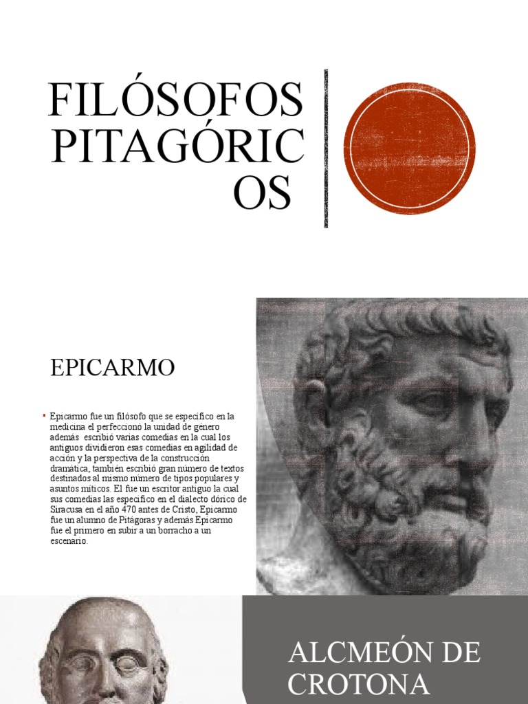 Filósofos pitagóricos y sus contribuciones a la filosofía y la ciencia ...