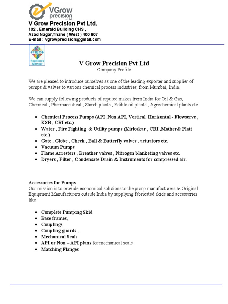 Industrial Pumps & Valves Supplier | PDF | Valve | Pump