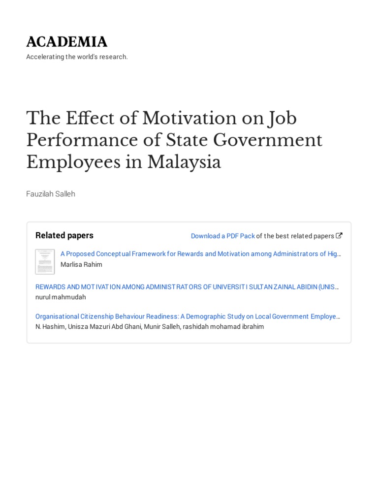 MBA Research Papers | PDF | Motivational | Motivation