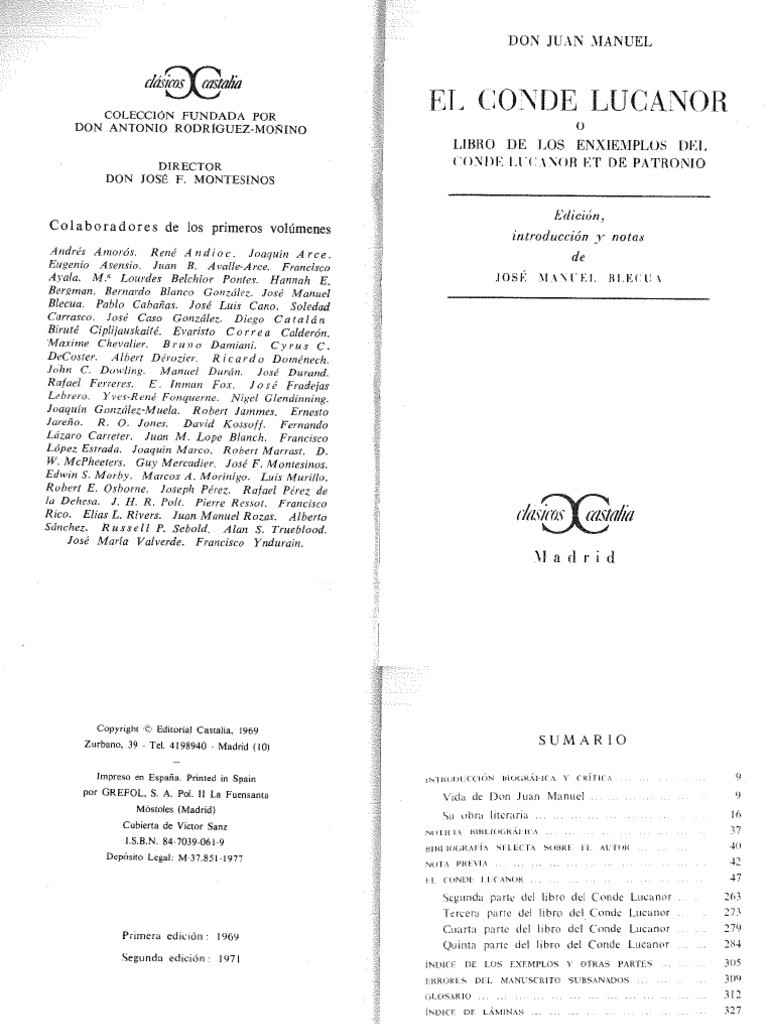 El Conde Lucanor | PDF